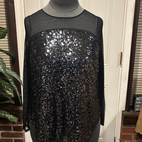 torrid | Tops | Torrid Black Sequin Blouse | Poshmark
